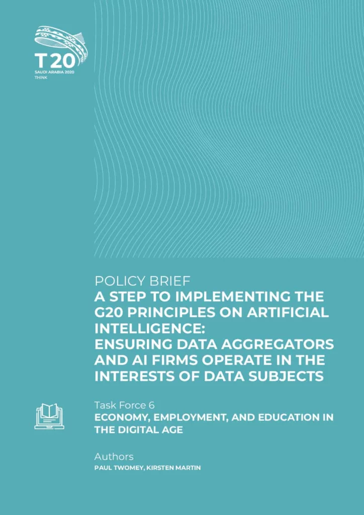 A step to implementing the G20 principles on artificial intelligence ...