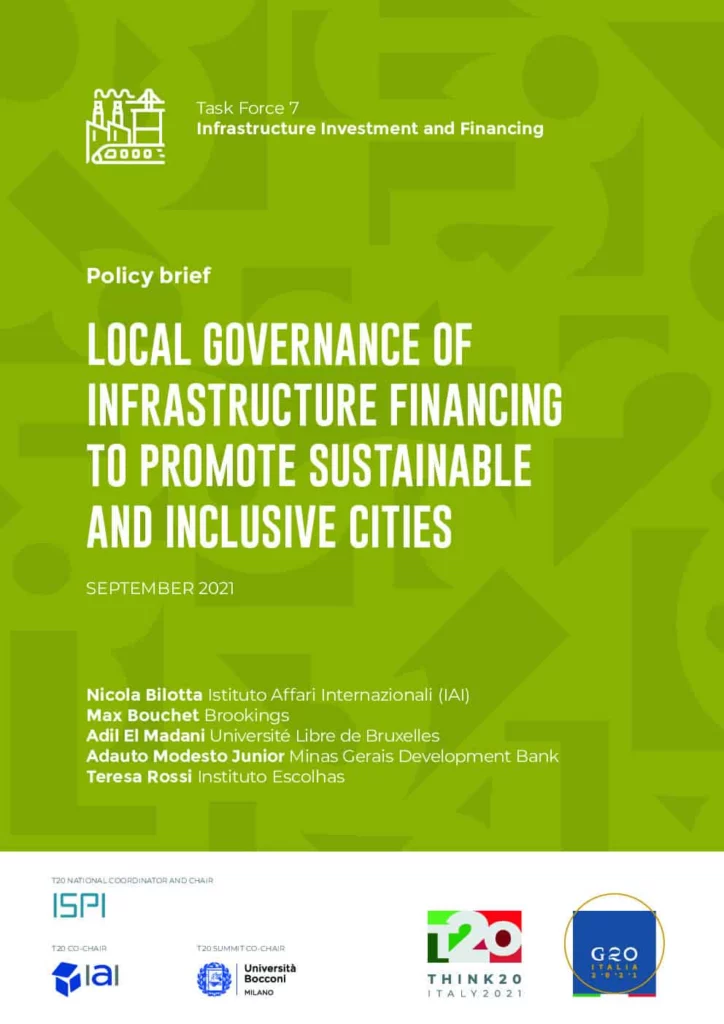 Local governance of infrastructure financing to promote sustainable and ...
