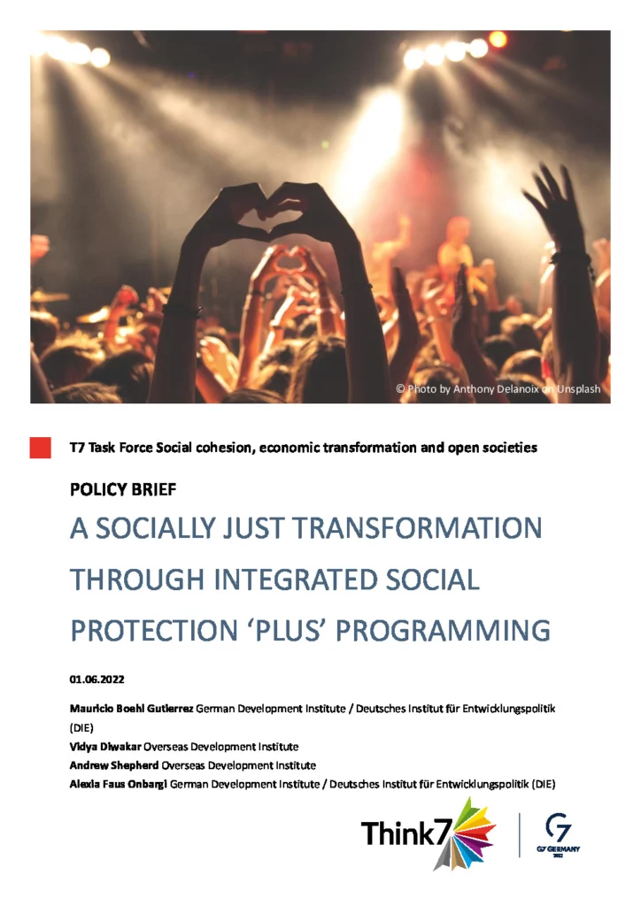 A Socially Just Transformation Through Integrated Social Protection ...