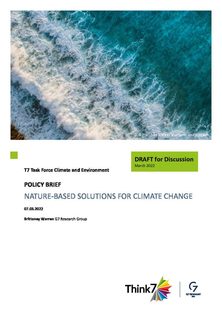 Nature-Based Solutions for Climate Change – The Global Solutions Initiative