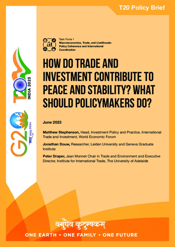 How do Trade and Investment Contribute to Peace and Stability? What ...